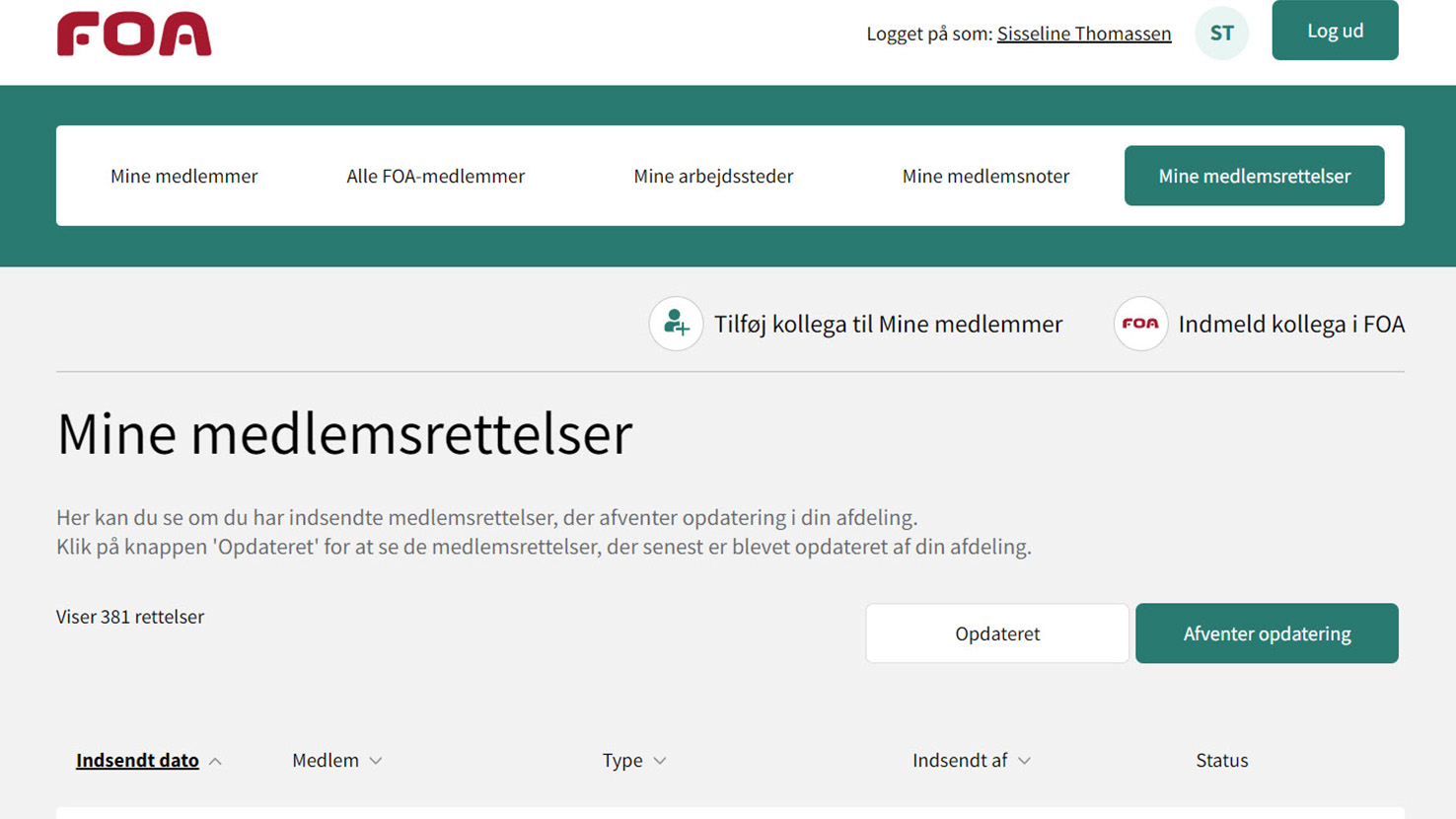 Har du problemer med din medlemsliste i Mine medlemmer? | FOA